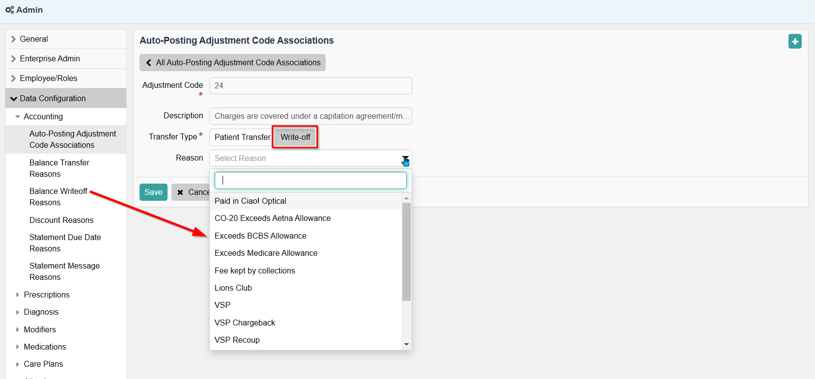 RevClear: Auto-Posting Adjustment Code Associations - Practice Level